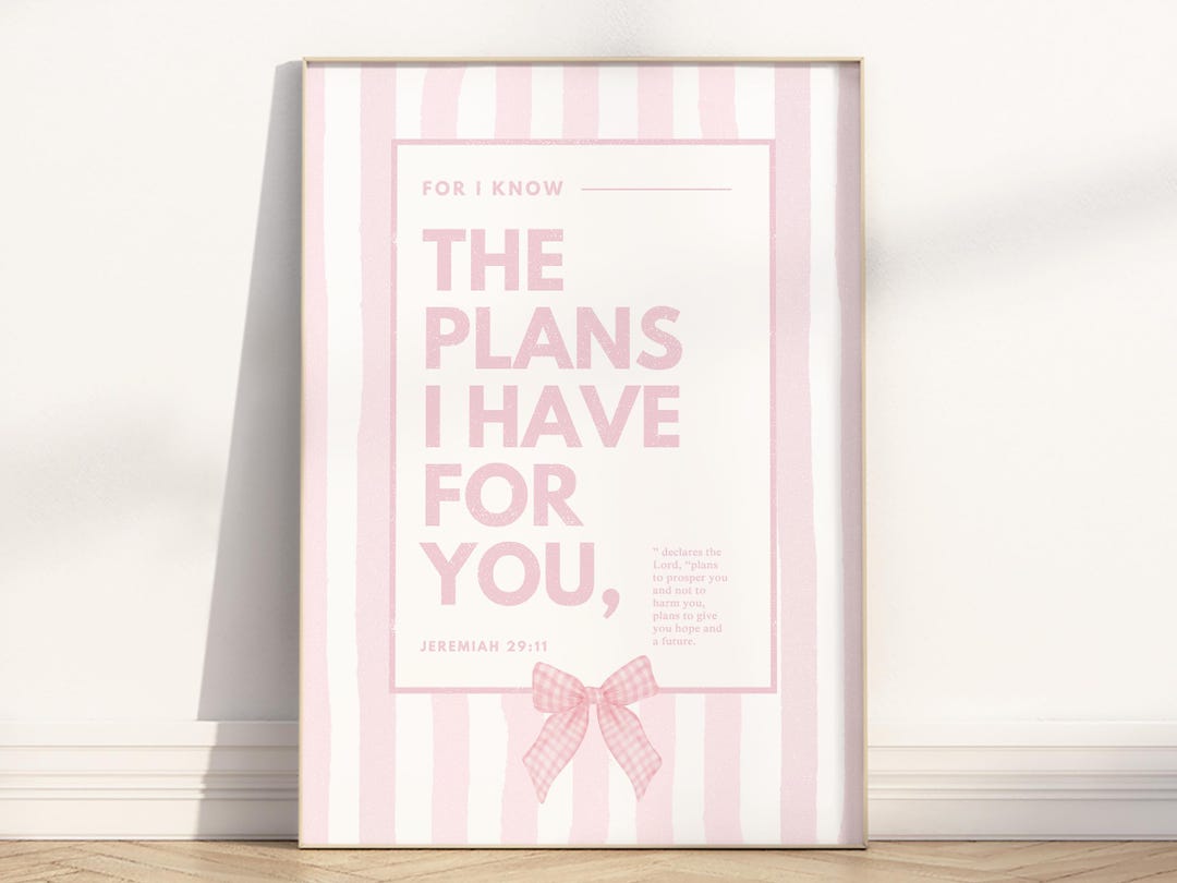 Jeremiah 29:11 for I Know the Plans I Have for You Bible Verse Wall Art ...