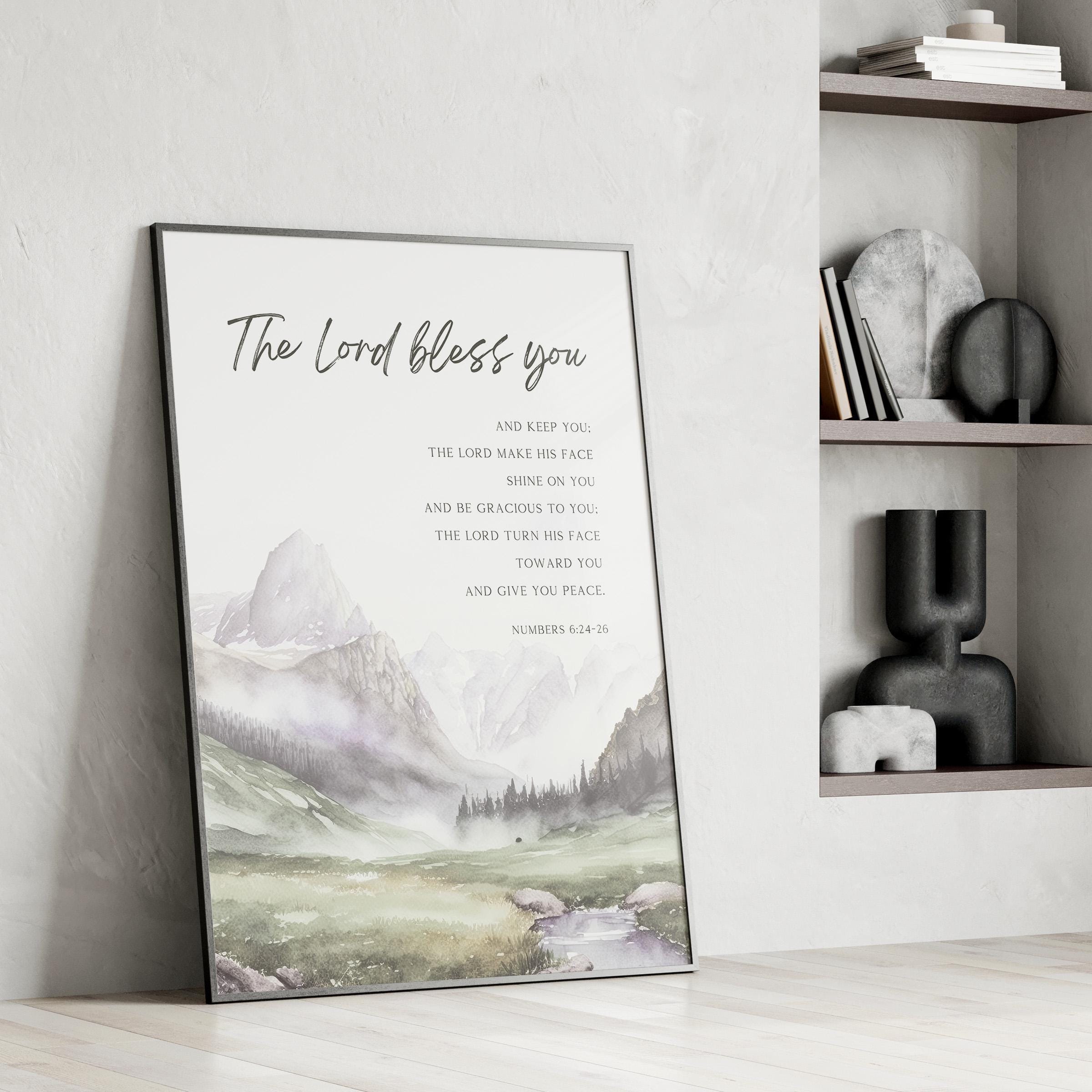 Numbers 6:24-26 the Lord Bless You and Keep You Bible Verse Wall Art ...