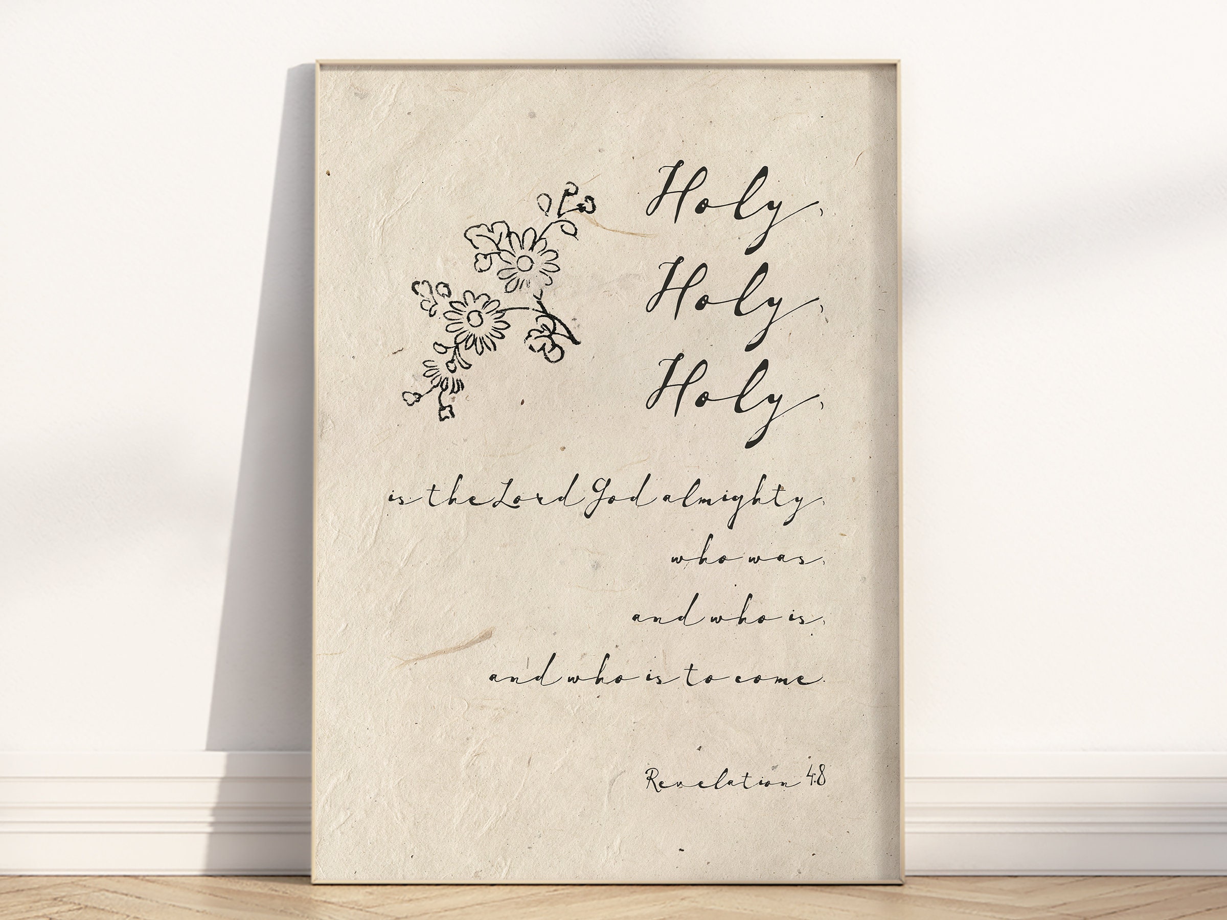 Revelation 4 8 Holy Holy Holy is the Lord God Almighty Bible Verse Wall ...