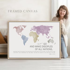 The Great Commission Bible Verse Poster/canvas Wall Art, Christian ...