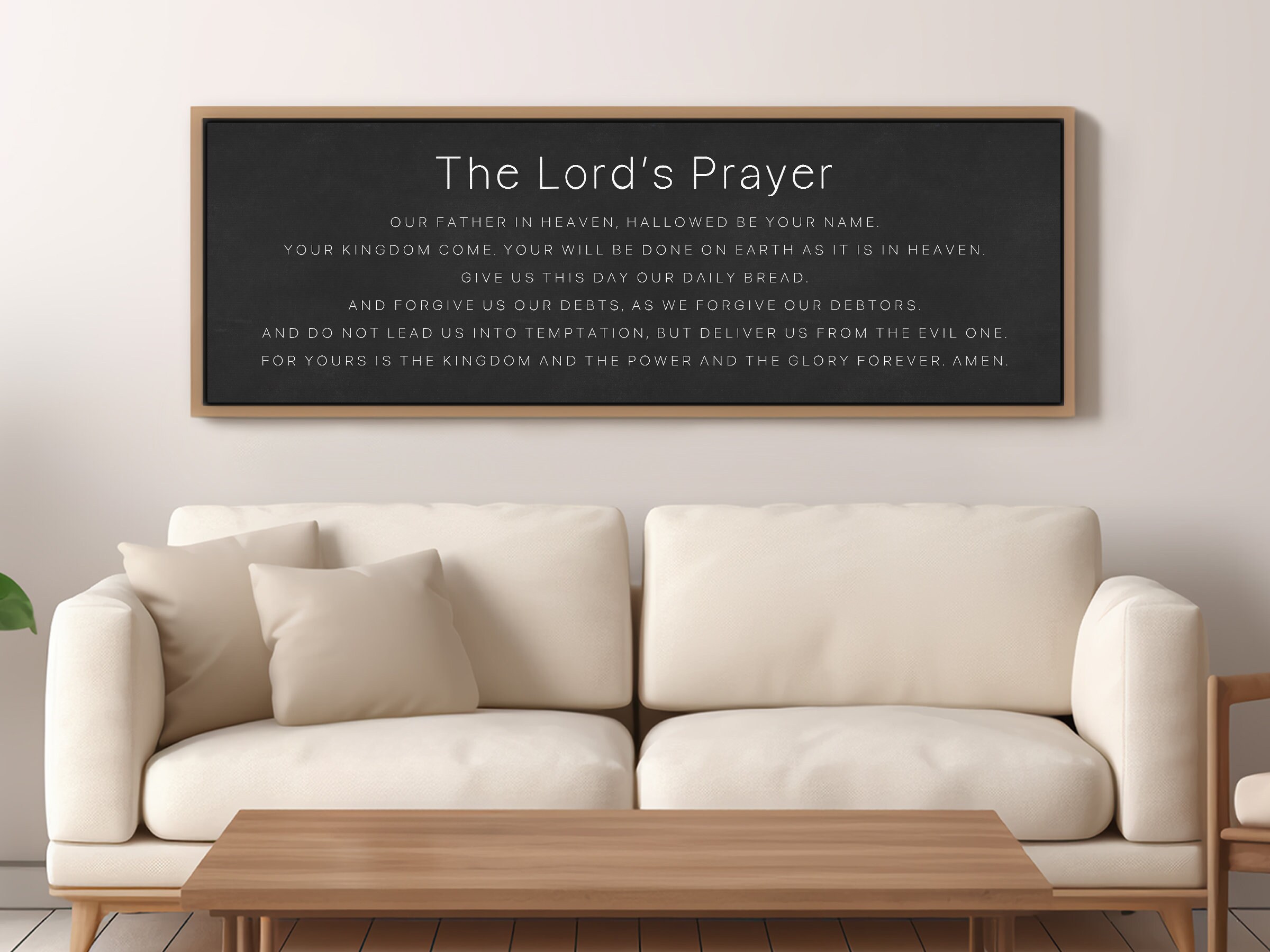 The Lord's Prayer Bible Verse Wall Art Poster/canvas Framed & Unframed ...