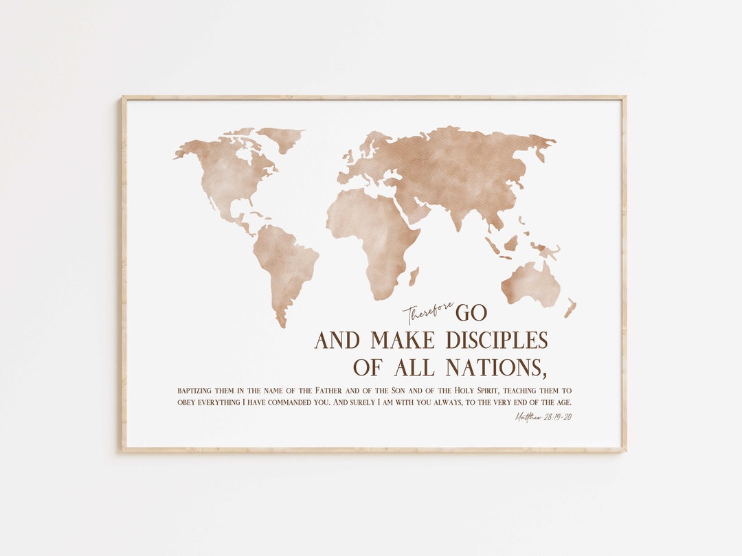 The Great Commission Matthew 28:19-20 Bible Verse Poster/canvas Wall ...