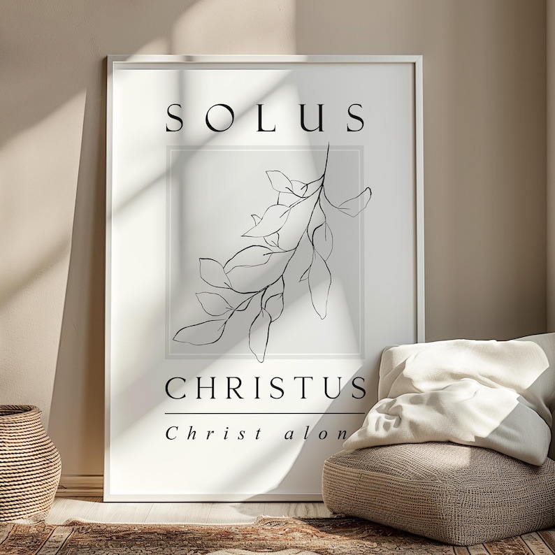 The 5 Solas of the Reformation Poster/canvas Gallery, Christian Boho ...