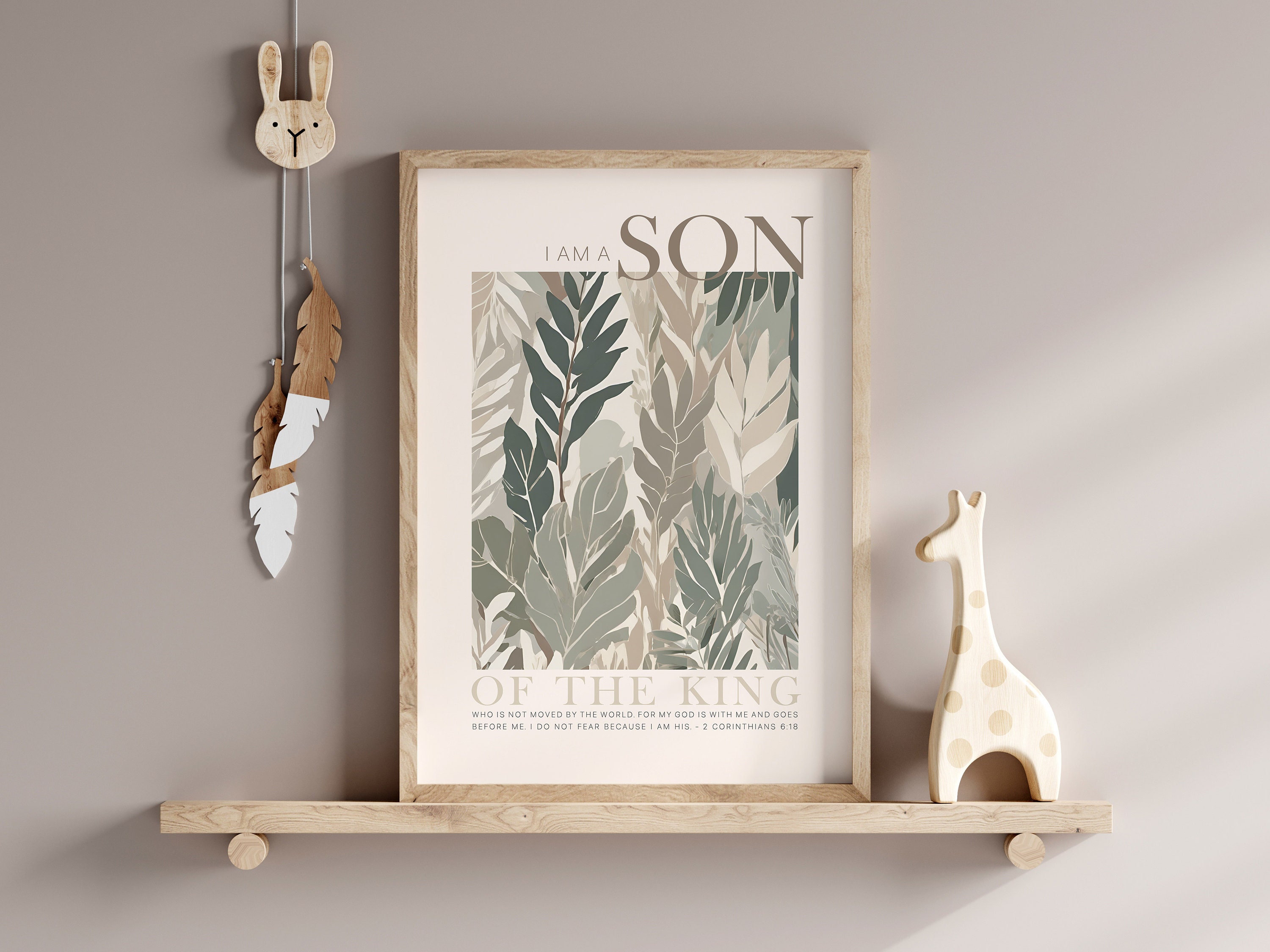 I Am a Son of the King Bible Verse Unframed Poster/canvas Wall Art ...