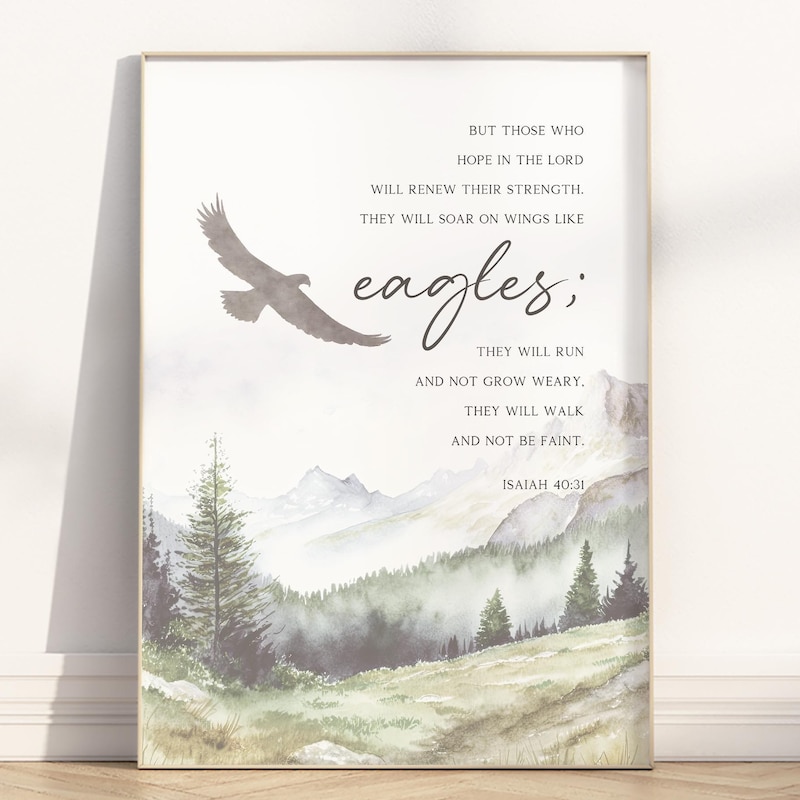 Isaiah 40:31 Framed Poster - Etsy
