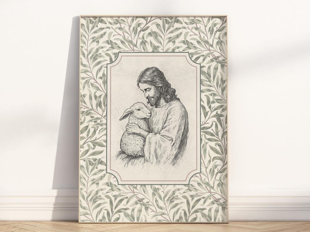 The Good Shepherd Psalm 23 Wall Art Poster/canvas, Christian Retro ...