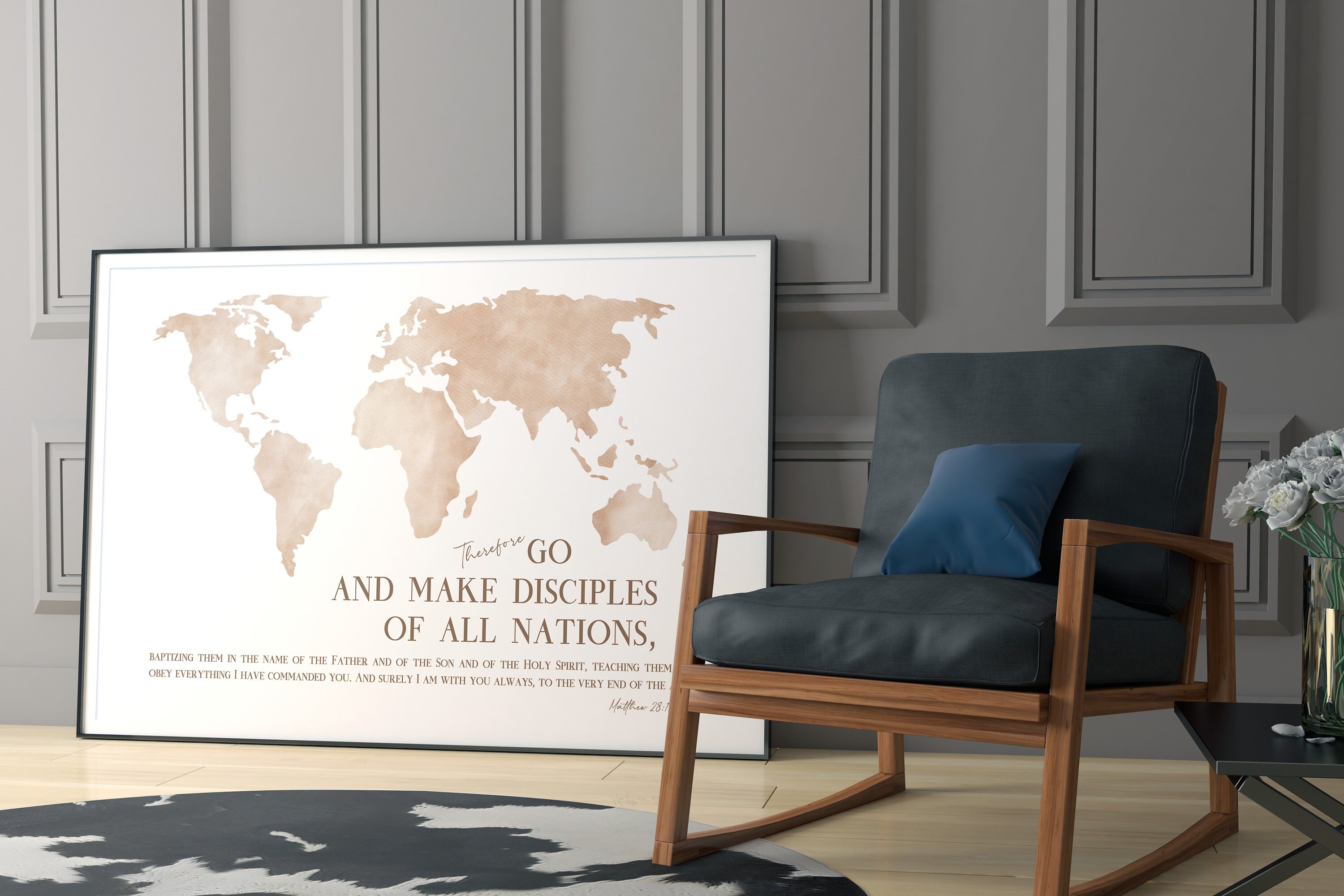 The Great Commission Matthew 28:19-20 Bible Verse Poster/canvas Wall ...