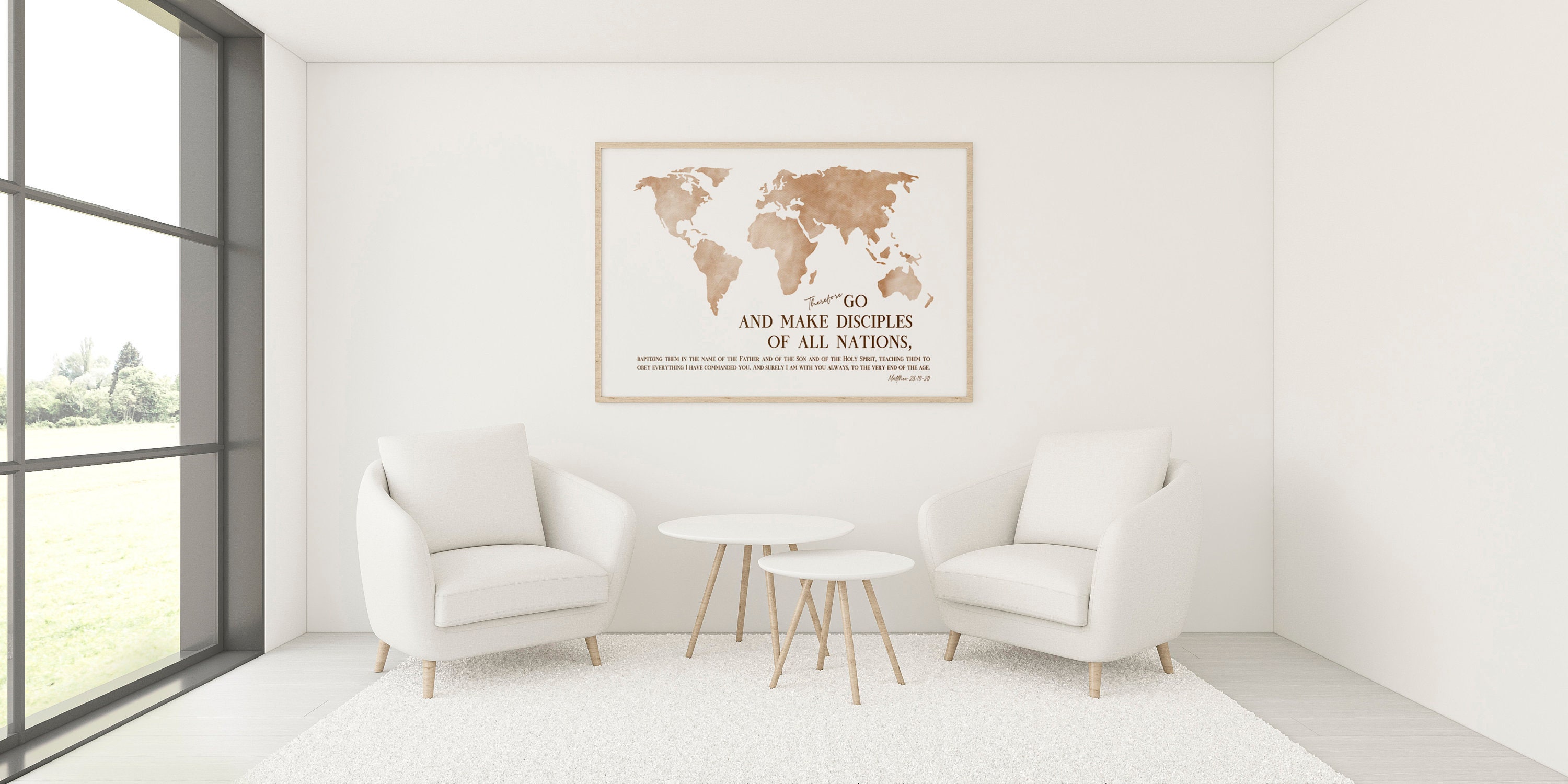 The Great Commission Matthew 28:19-20 Bible Verse Unframed Poster ...