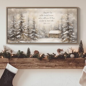 Christmas Panoramic Bible Verse Wall Art Poster/canvas, Luke 2:14 ...