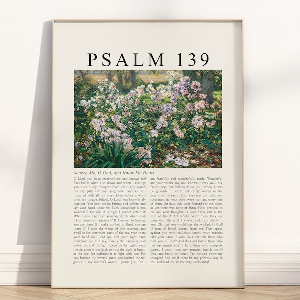 Psalm 139 on Canvas - Etsy
