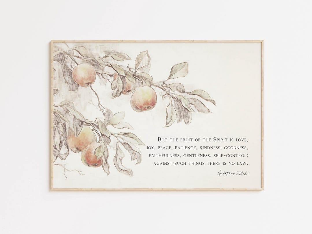 Fruit of the Spirit Bible Verse Wall Art Poster/canvas, Galatians 5:22 ...
