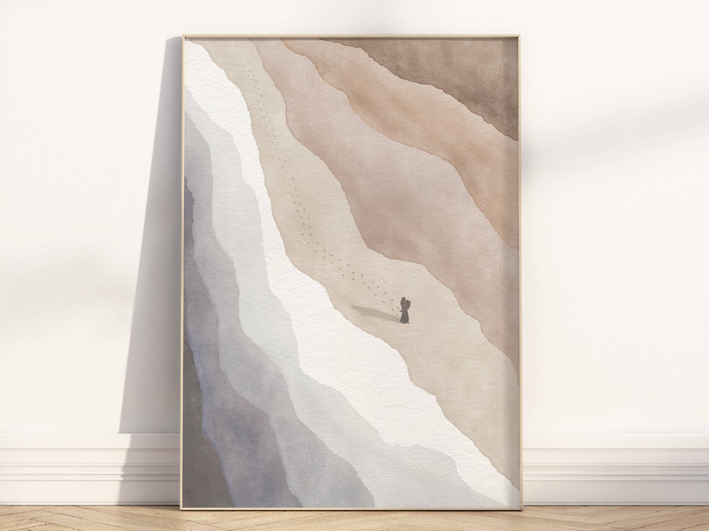 Footprints in the Sand Poem Christian Wall Art Poster/canvas, Abstract ...