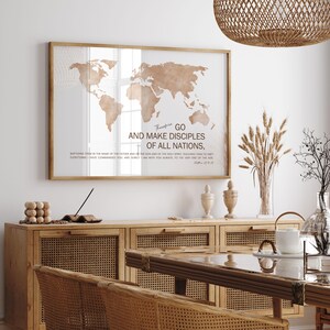 The Great Commission Matthew 28:19-20 Bible Verse Poster/canvas Wall ...