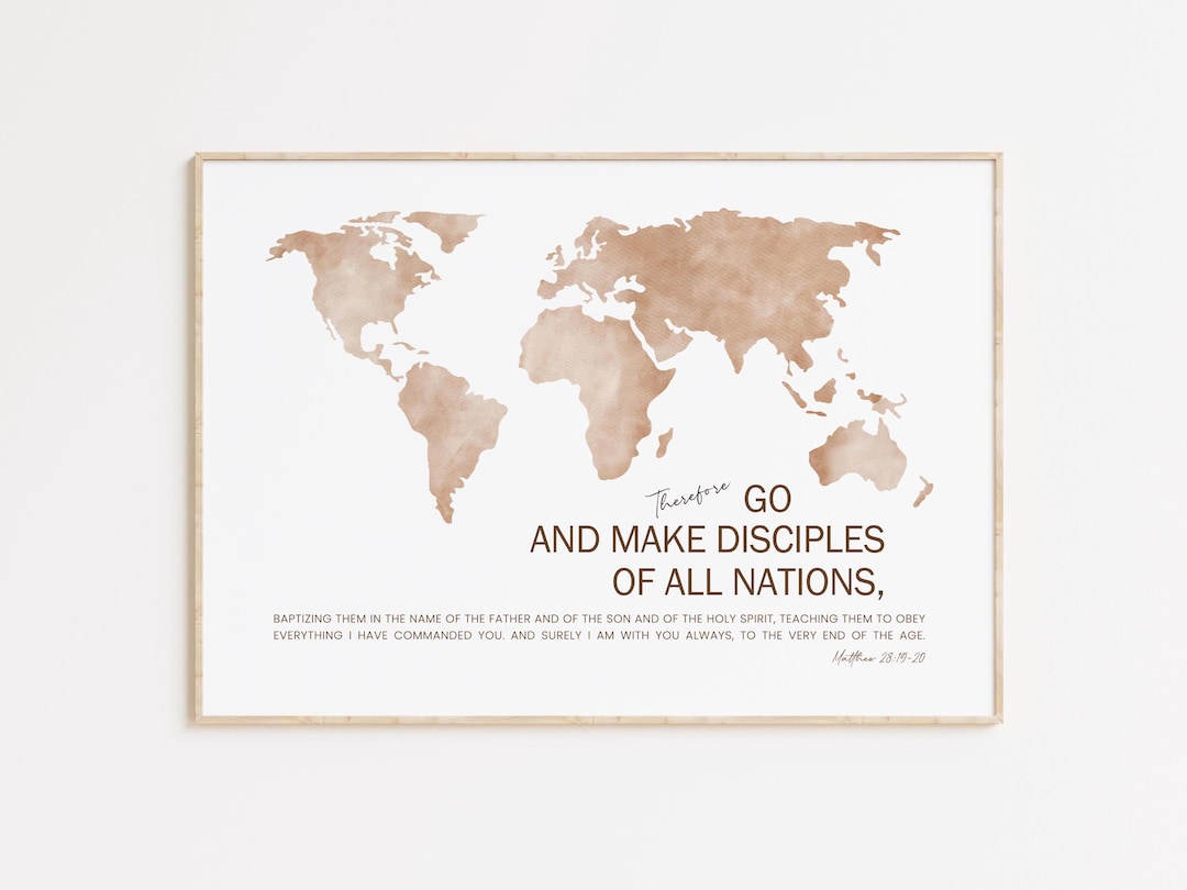 The Great Commission Matthew 28:19-20 Bible Verse Poster/canvas Wall ...