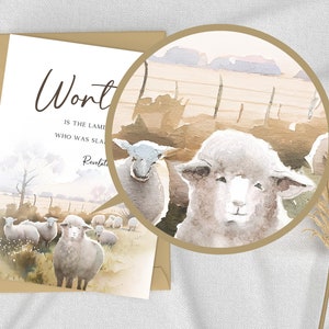 Worthy is the Lamb Who Was Slain Bible Verse Wall Art Poster/canvas ...