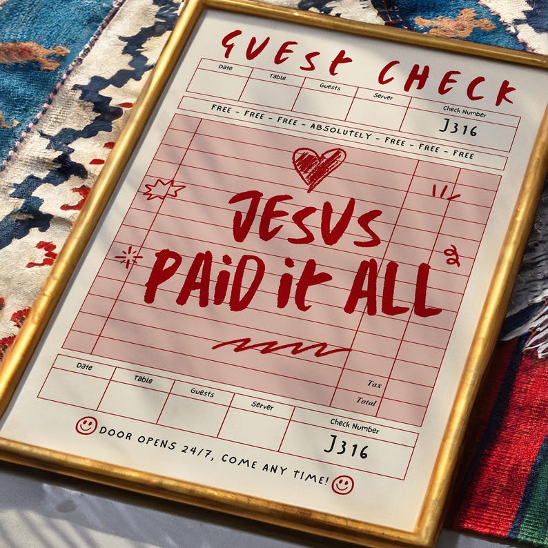 Christian Retro Bible Verse Wall Art Poster/canvas, Vintage Valentine ...