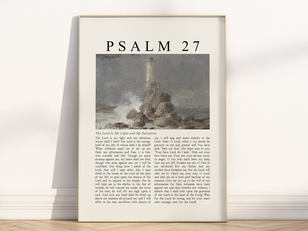 Psalm 27 the Lord is My Light and My Salvation Bible Verse Wall Art ...