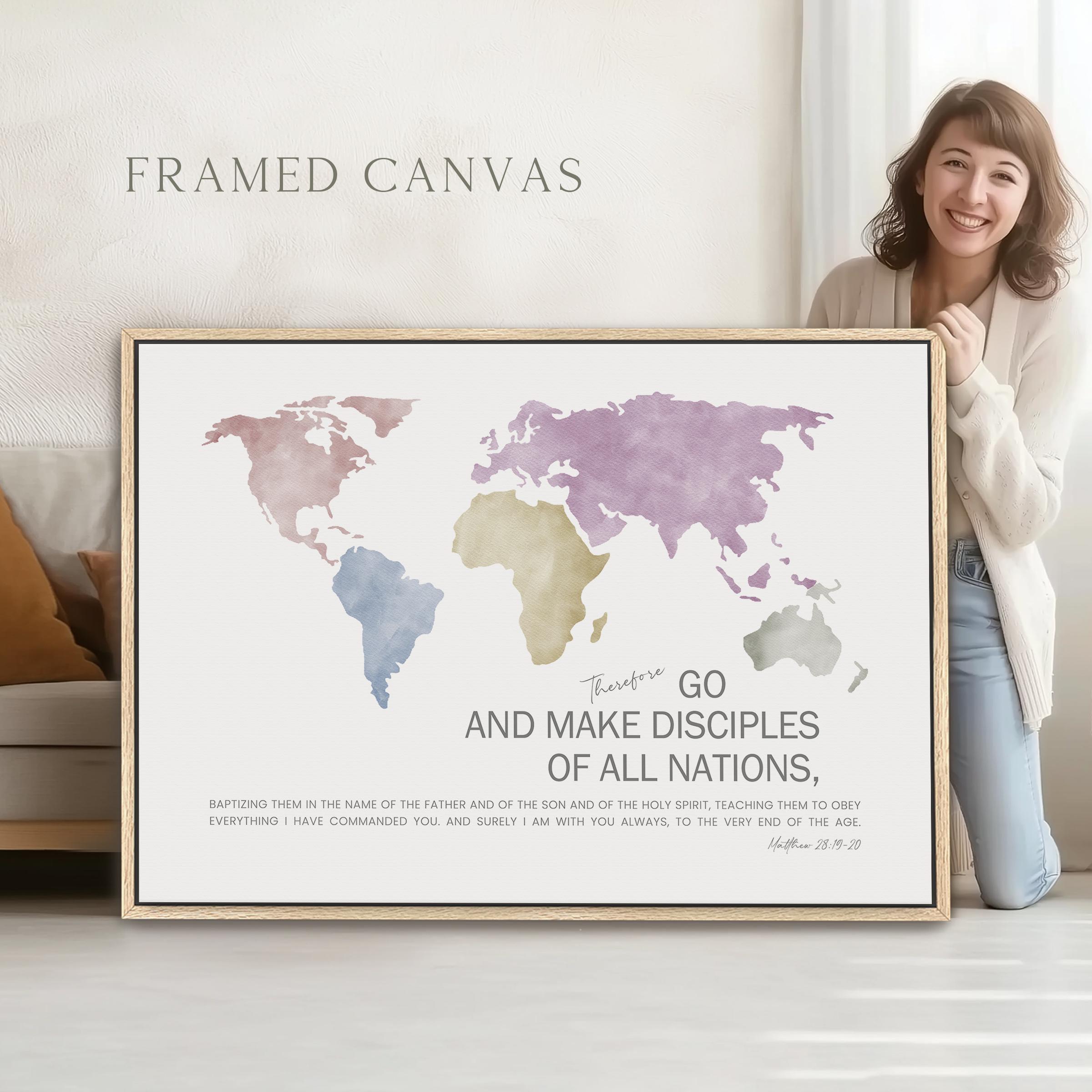 The Great Commission Bible Verse Poster/canvas Wall Art, Christian ...