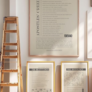 Apostles' Creed Wall Art Poster/canvas, Christian Doctrine Modern ...