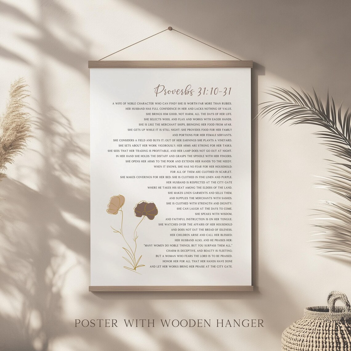 Proverbs 31 10-31 Virtuous Woman Bible Verse Wall Art Poster/canvas ...