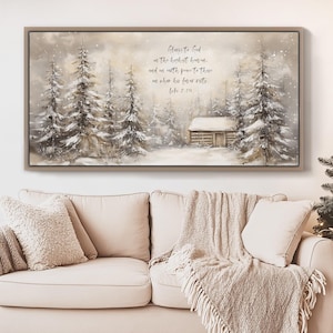 Christmas Panoramic Bible Verse Wall Art Poster/canvas, Luke 2:14 ...