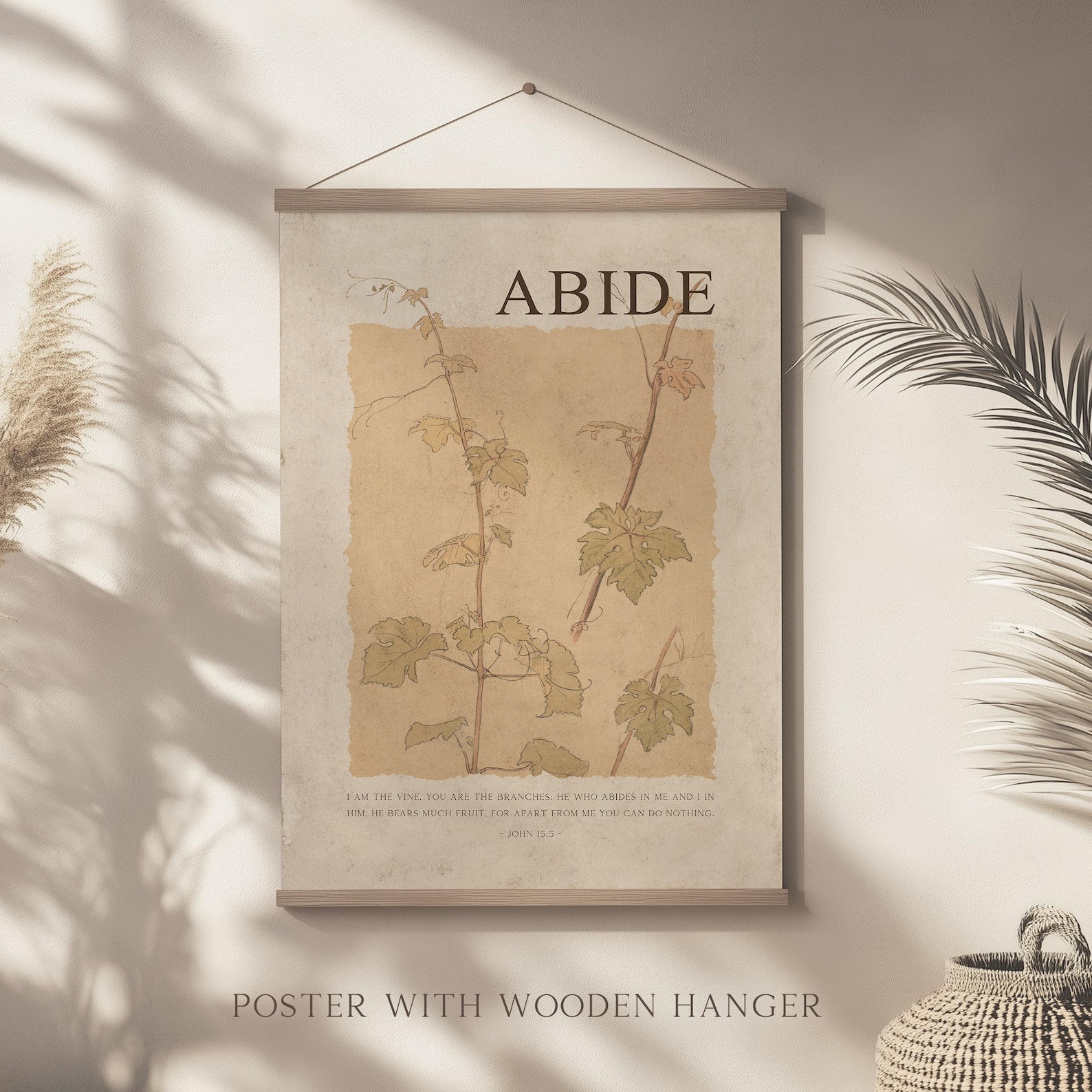 I Am the Vine and You Are the Branches Bible Verse Wall Art Poster ...