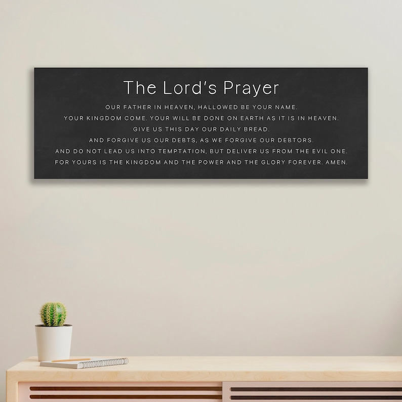 The Lord's Prayer Bible Verse Wall Art Poster/canvas Framed & Unframed ...
