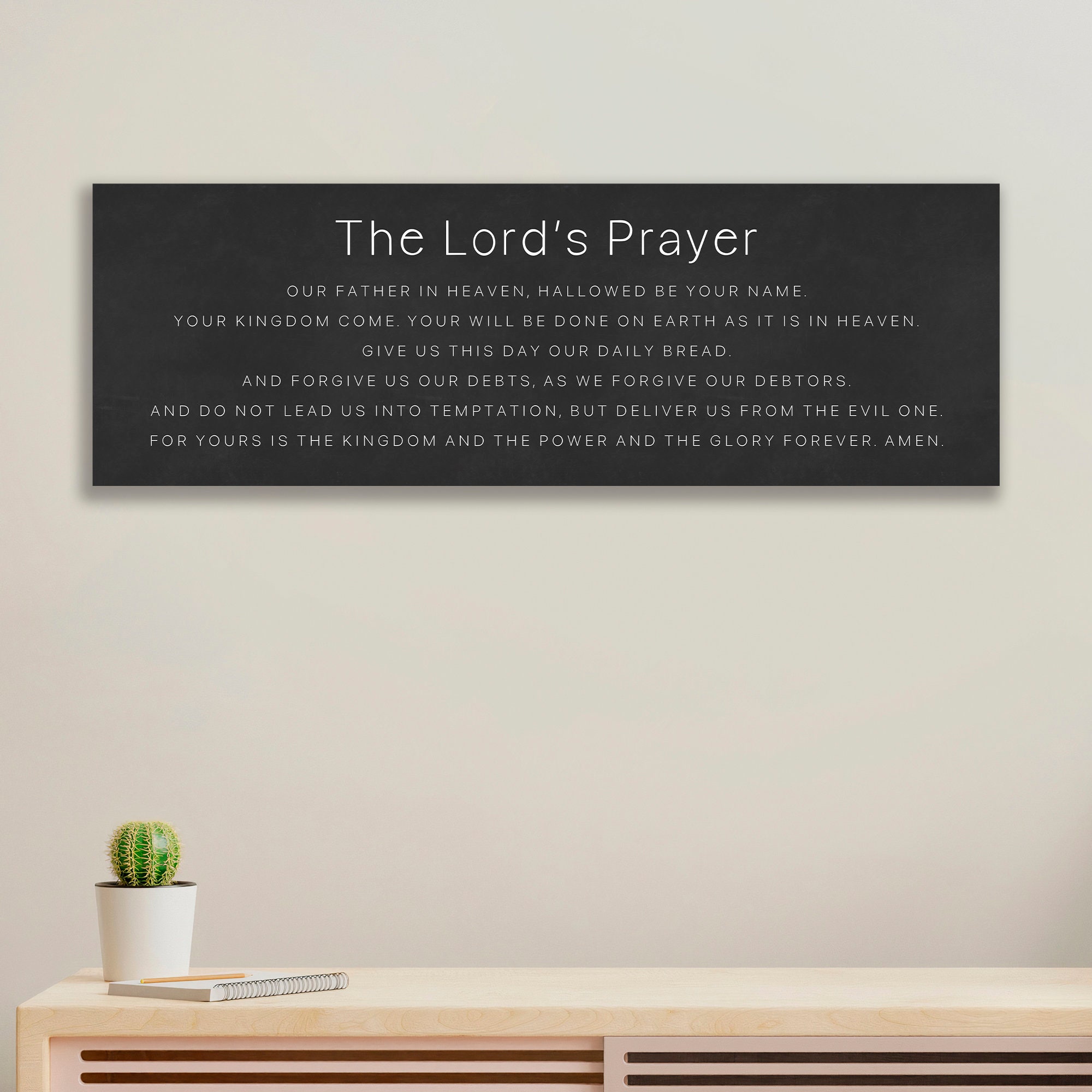 The Lord's Prayer Bible Verse Wall Art Poster/canvas Framed & Unframed ...