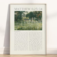Matthew 6:26 Set of 2, Christian Wall Art, Bible Verse Posters, Sage ...