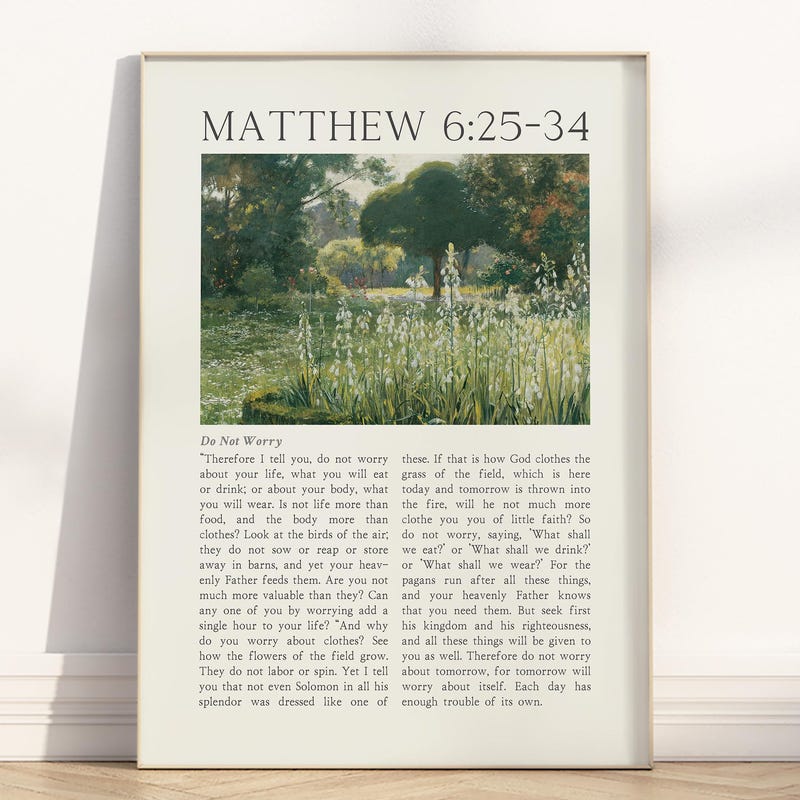 Matthew 6 Wall Mural - Etsy