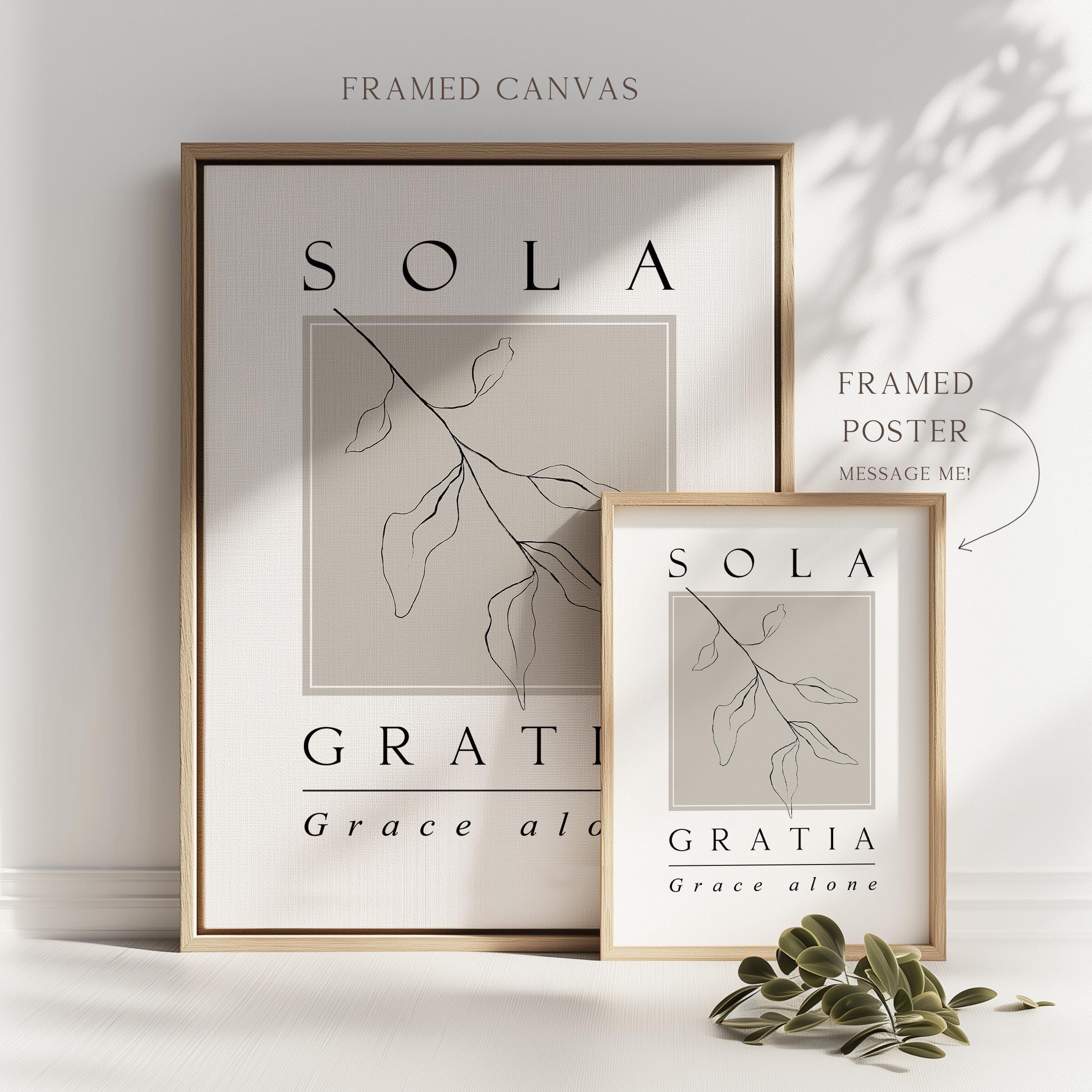 The 5 Solas of the Reformation Poster/canvas Gallery, Christian Boho ...