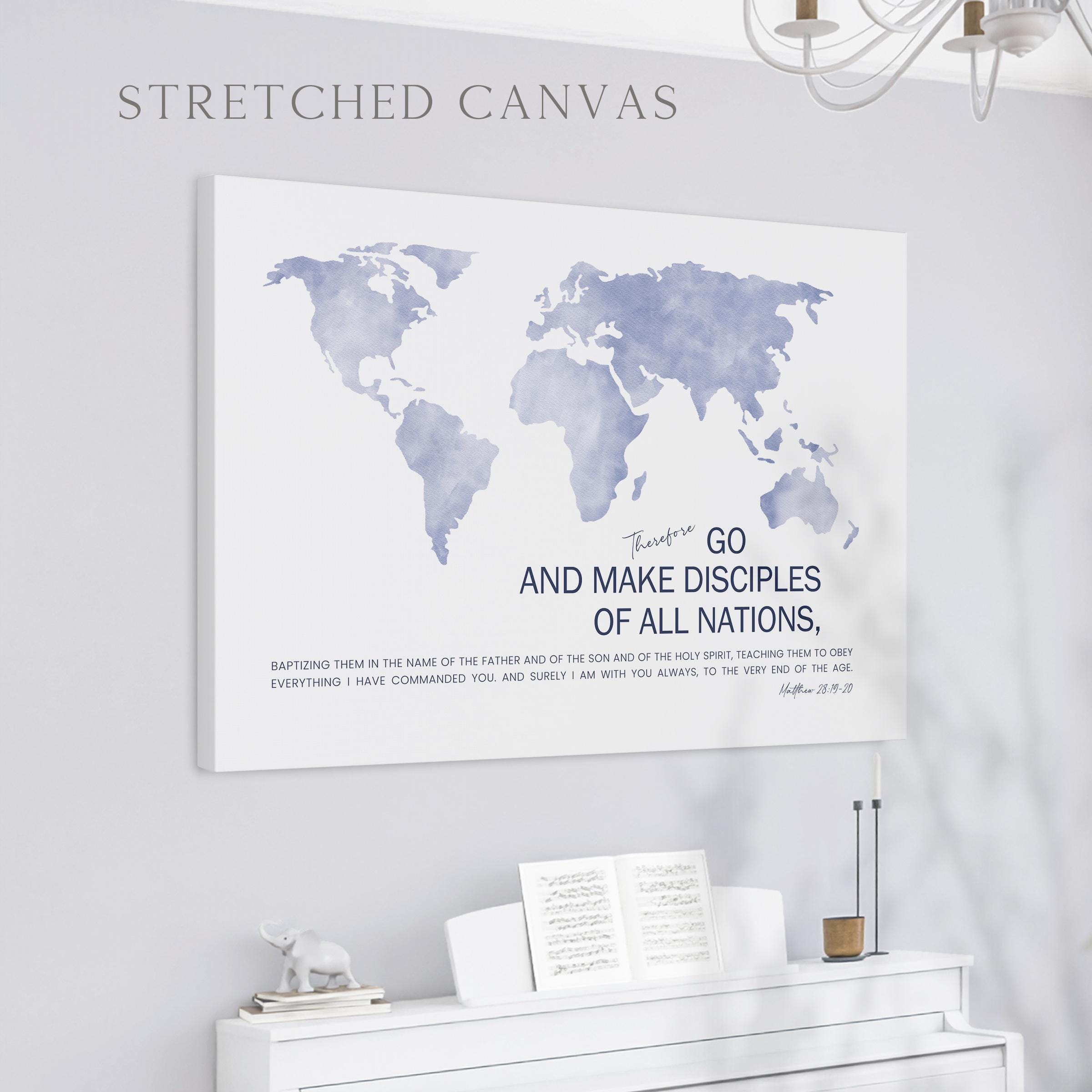 The Great Commission Matthew 28:19-20 Bible Verse Wall Art Poster ...