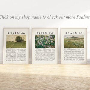 Psalm 139 Full Chapter Bible Verse Wall Art Poster/canvas, Vintage ...