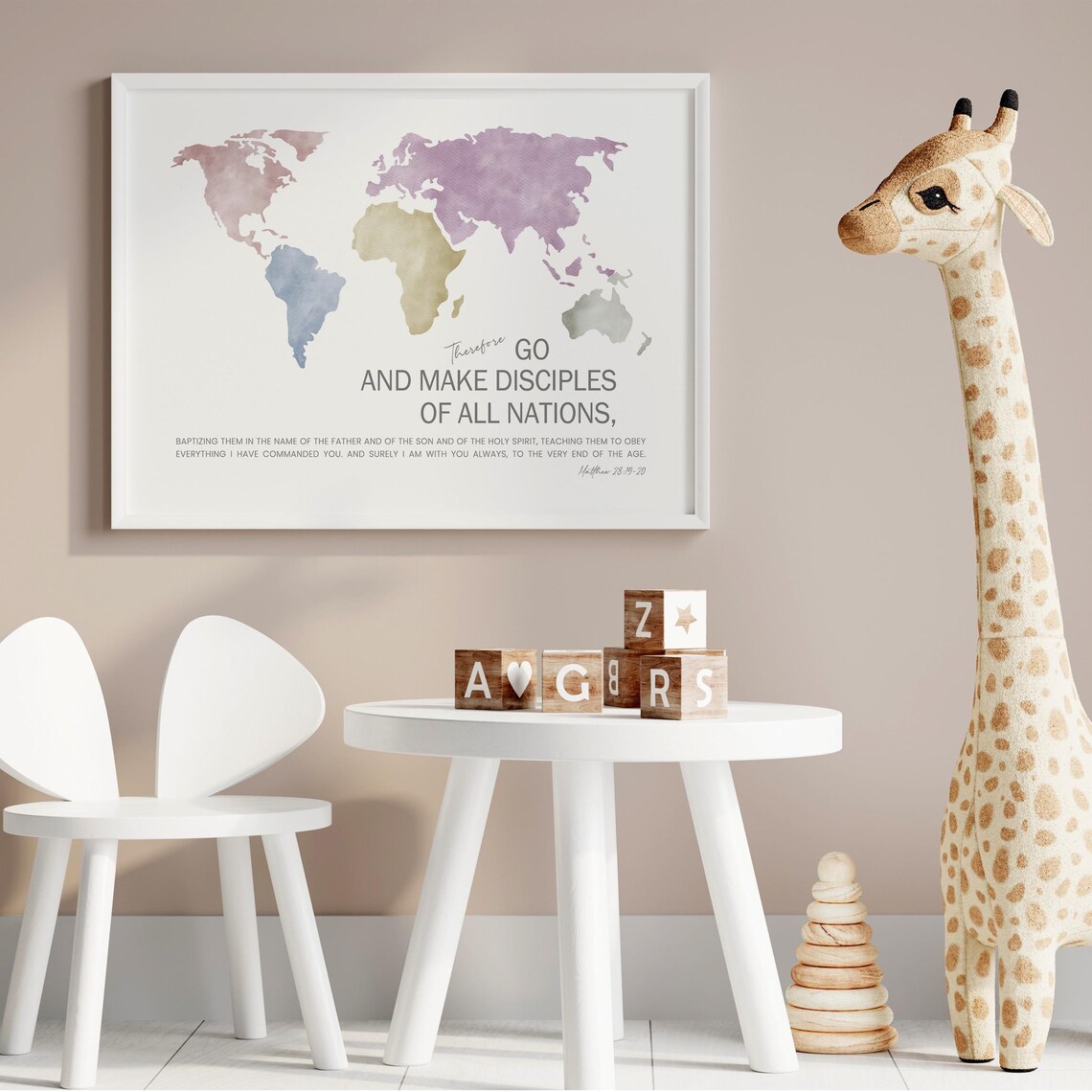 The Great Commission Bible Verse Poster/canvas Wall Art, Christian ...