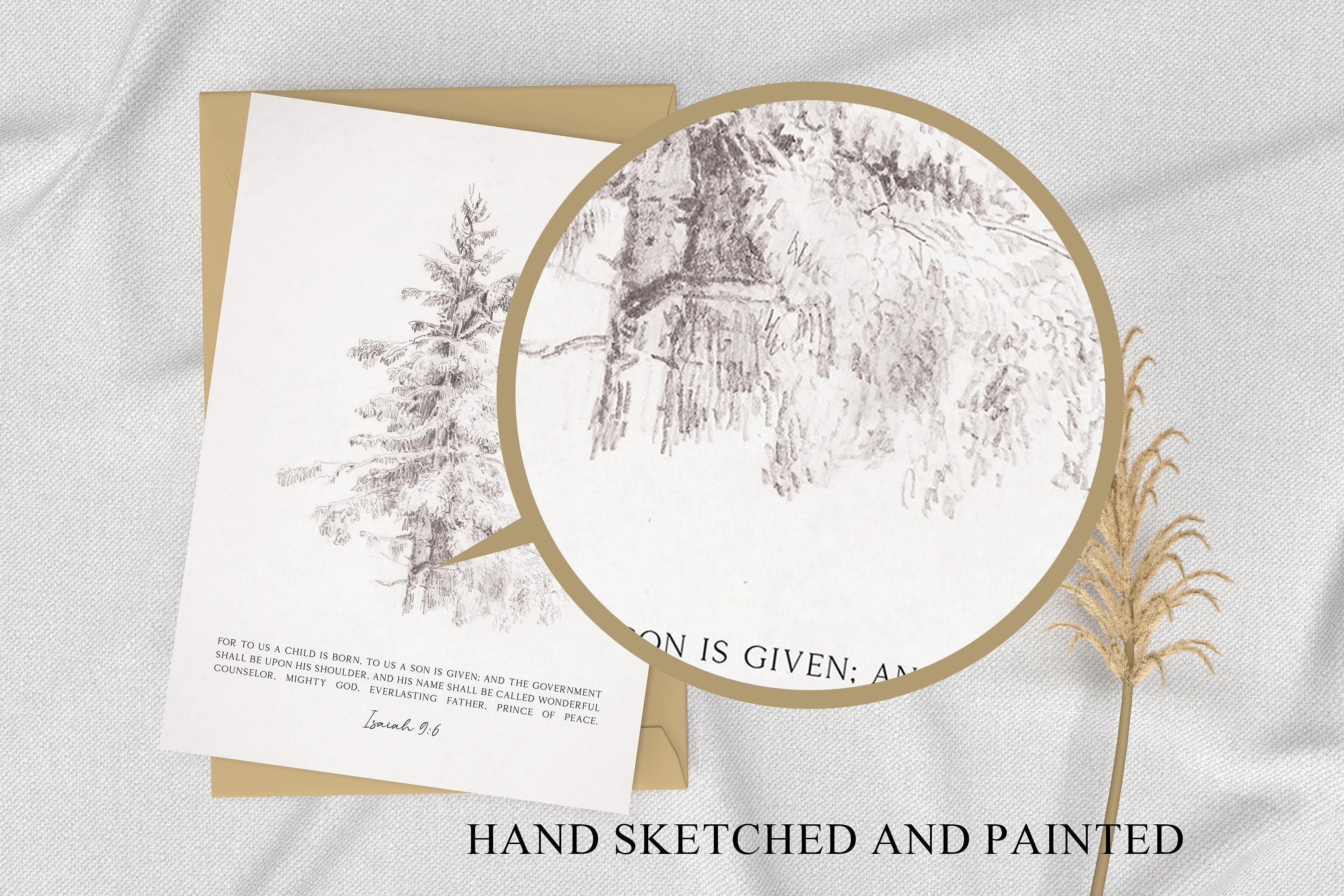 Isaiah 9:6 Christmas Bible Verse Wall Art Poster/canvas, Vintage Rustic ...