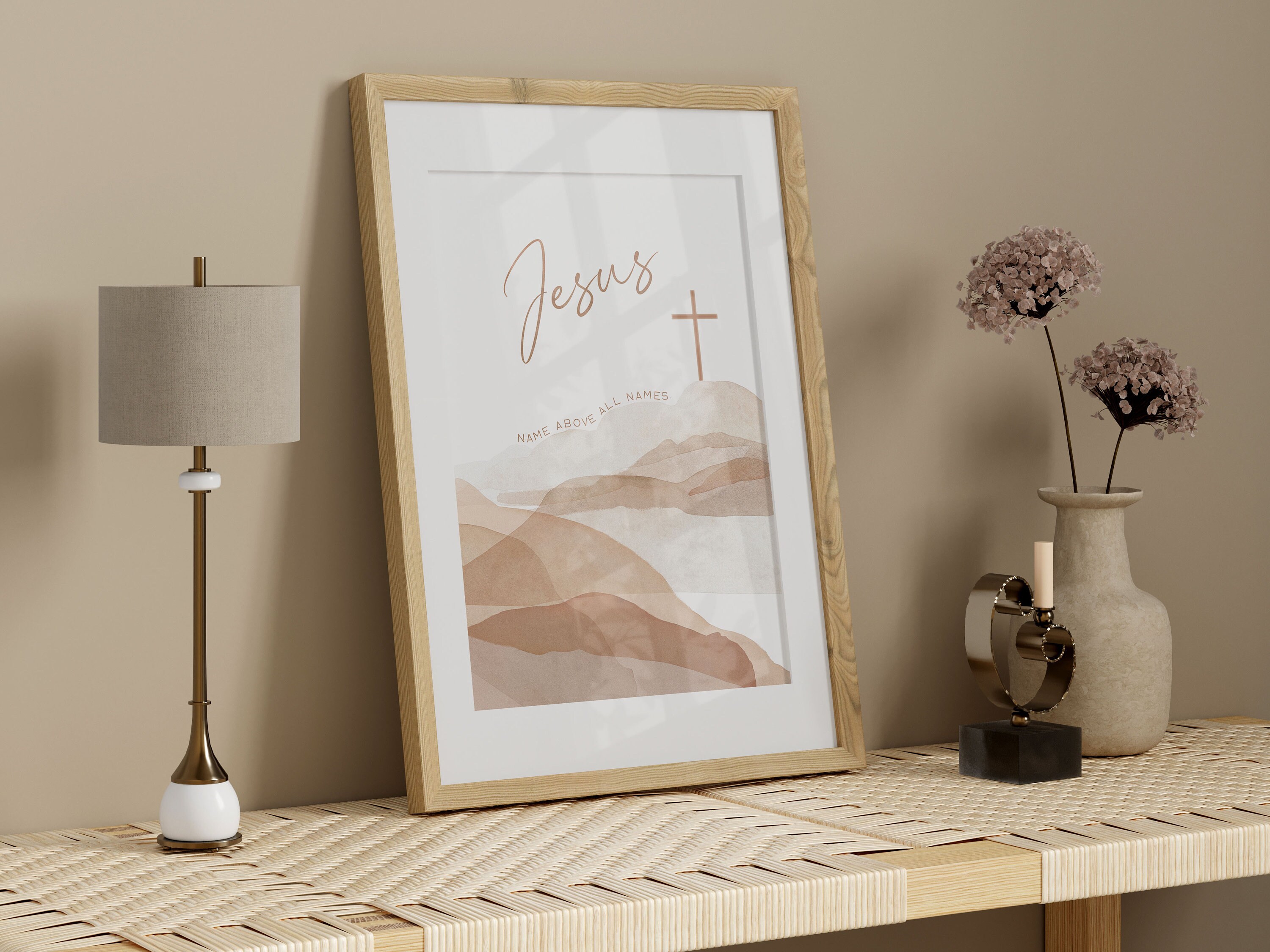 Philippians 2 9 Jesus Name Above All Names Bible Verse Wall Art Poster ...