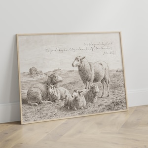 John 10:11 the Good Shepherd Bible Verse Wall Art Unframed Poster ...