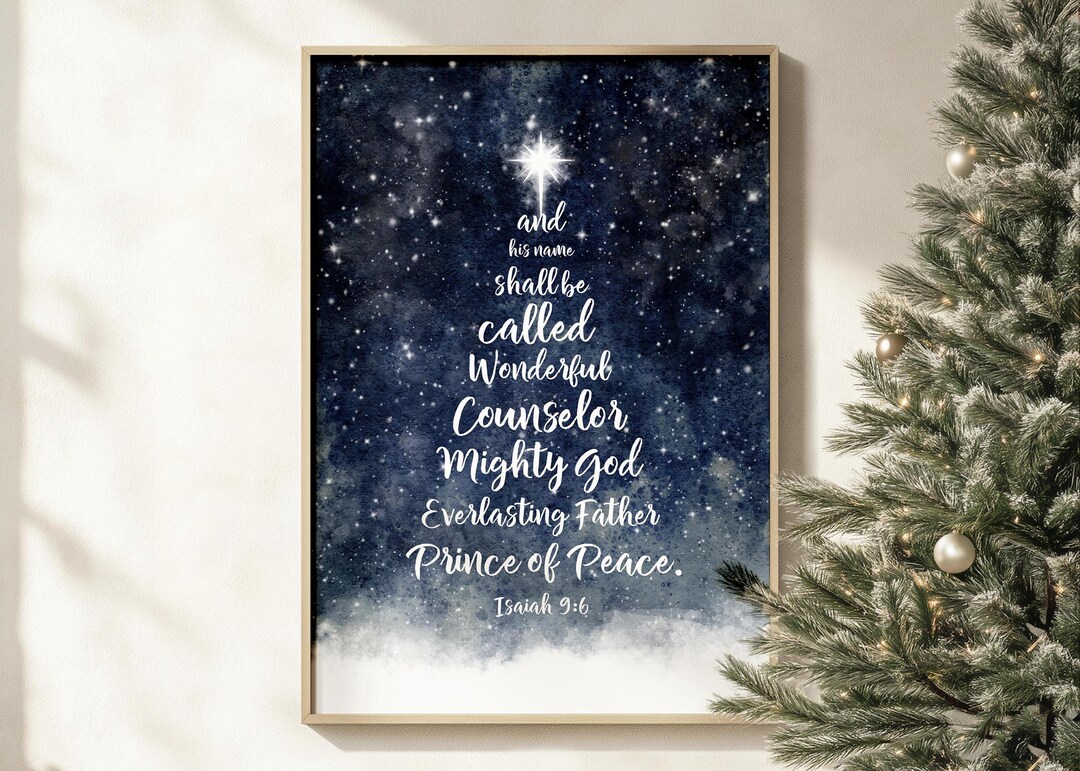 Isaiah 9:6 Christmas Bible Verse Wall Art Poster/canvas, Modern ...