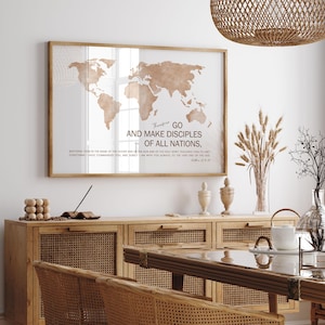 The Great Commission Matthew 28:19-20 Bible Verse Poster/canvas Wall ...