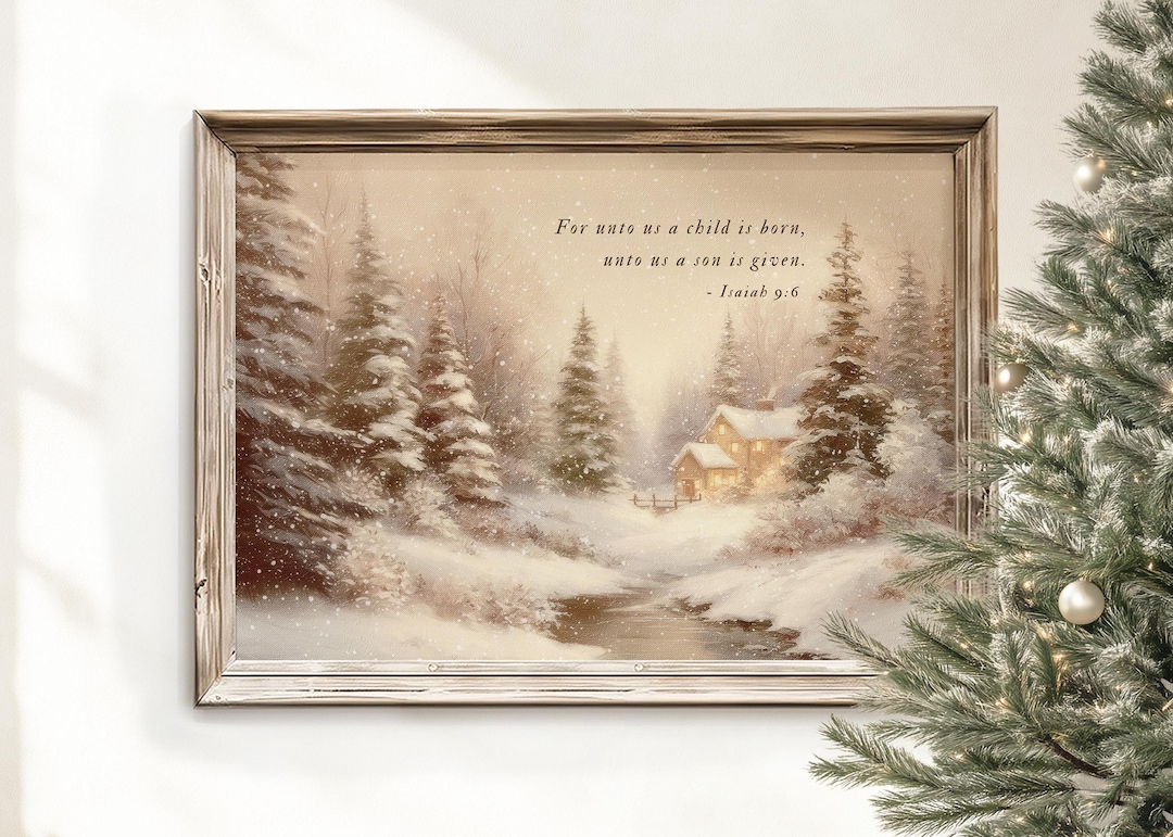 Isaiah 9:6 Winter Wonderland Bible Verse Wall Art Poster/canvas ...