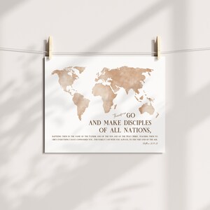 The Great Commission Matthew 28:19-20 Bible Verse Poster/canvas Wall ...