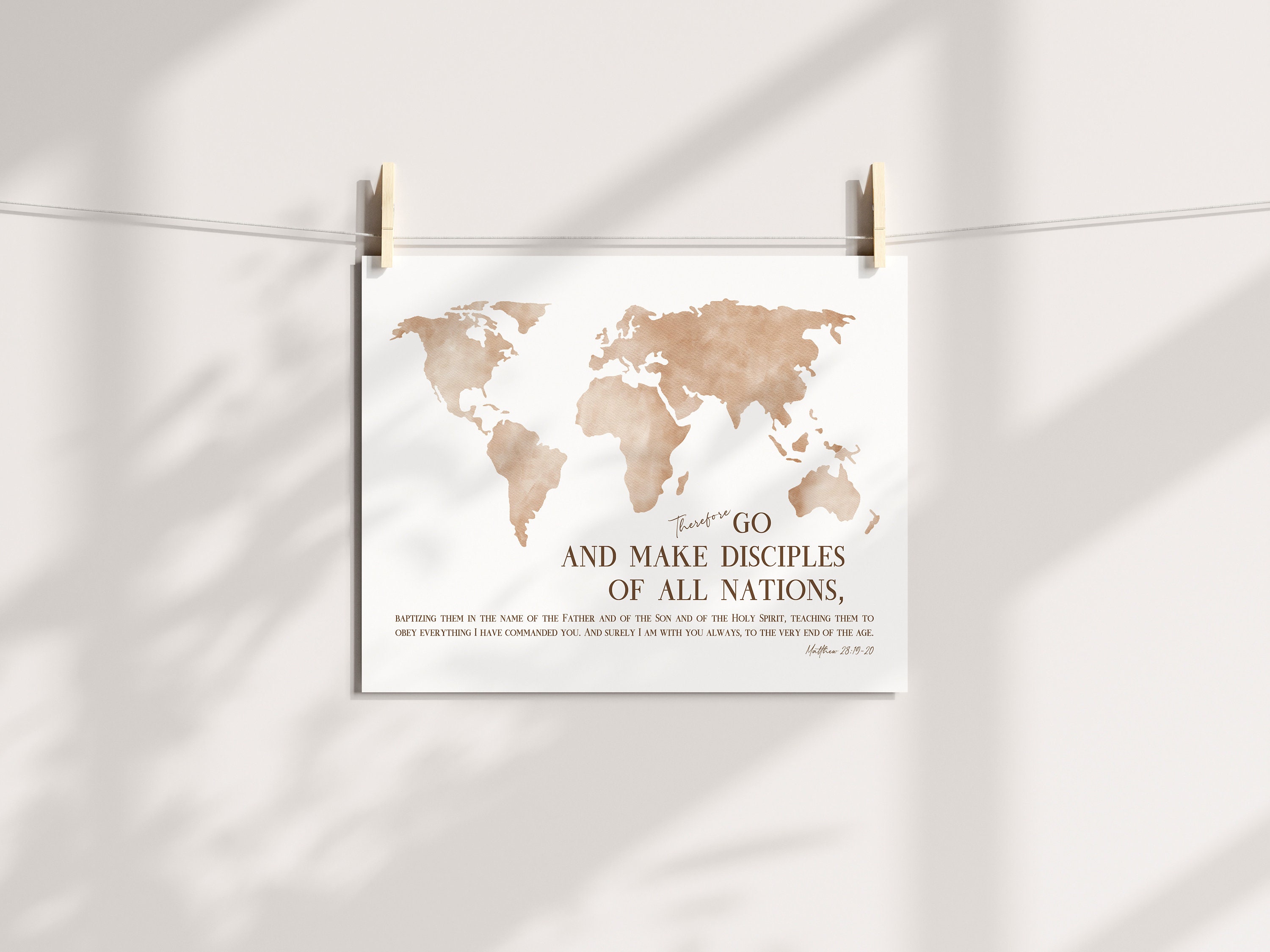The Great Commission Matthew 28:19-20 Bible Verse Unframed Poster ...