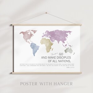 The Great Commission Bible Verse Poster/canvas Wall Art, Christian ...