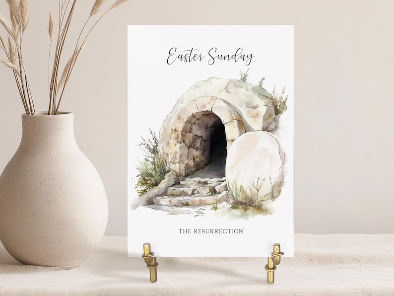 Christian Holy Week Easter Story Cards, Religious Easter Advent ...