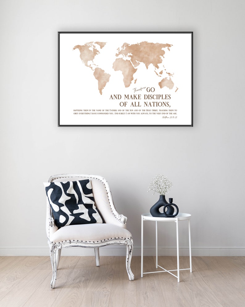 The Great Commission Matthew 28:19-20 Bible Verse Poster/canvas Wall ...