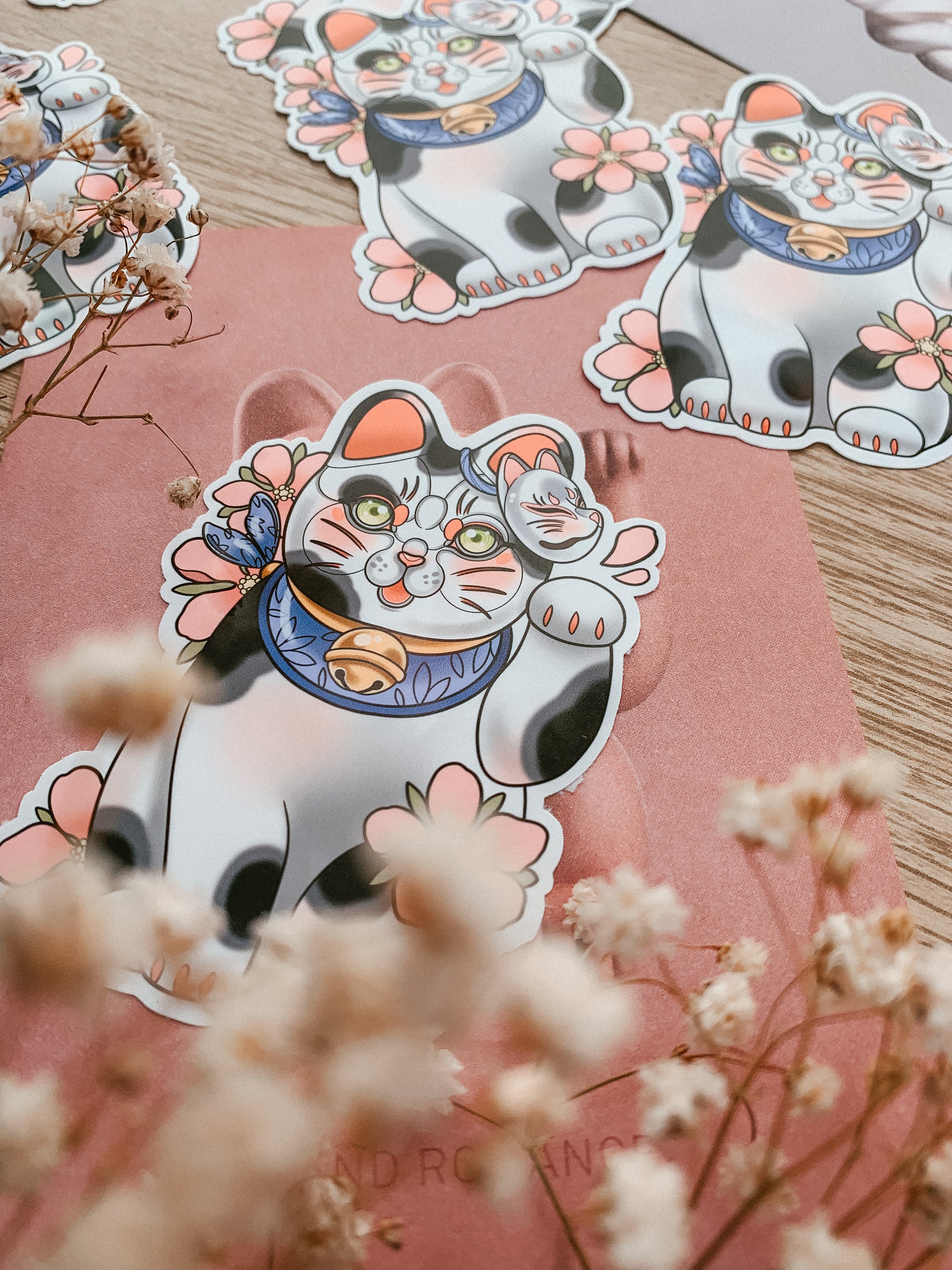 Maneki Neko Sticker - Etsy