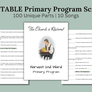 2025 Lds Primary Program Outline - Etsy