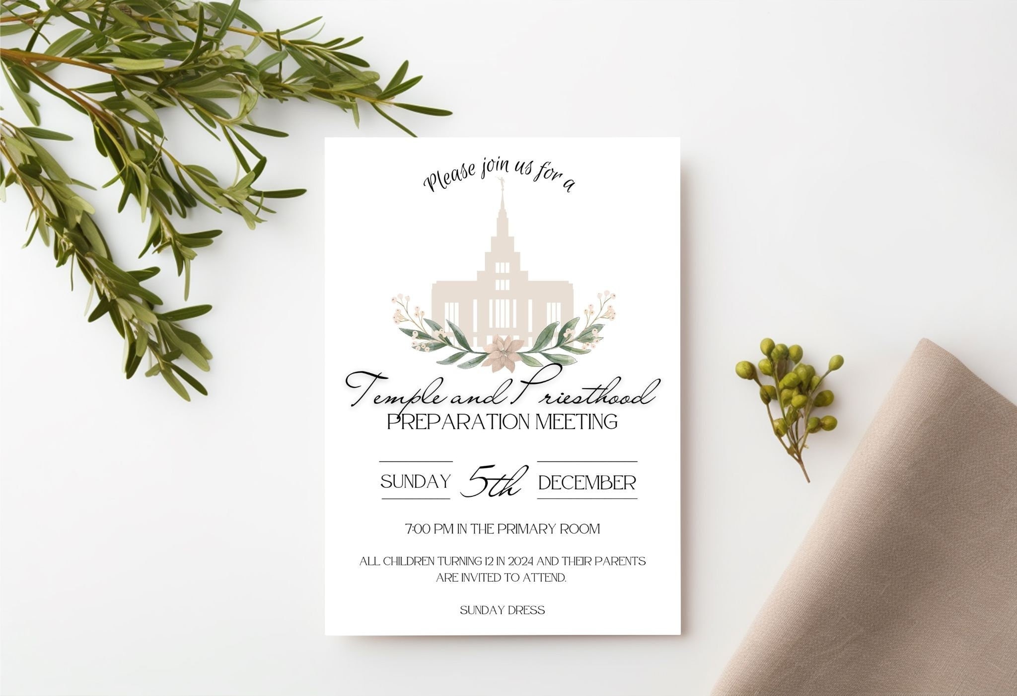 SARATOGA SPRINGS Temple and Priesthood Preparation Invitation | LDS ...