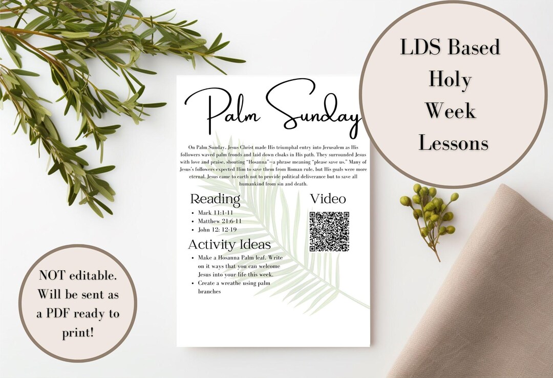 Holy Week Lessons | Printable Easter Study Guide | Devotional for Kids ...