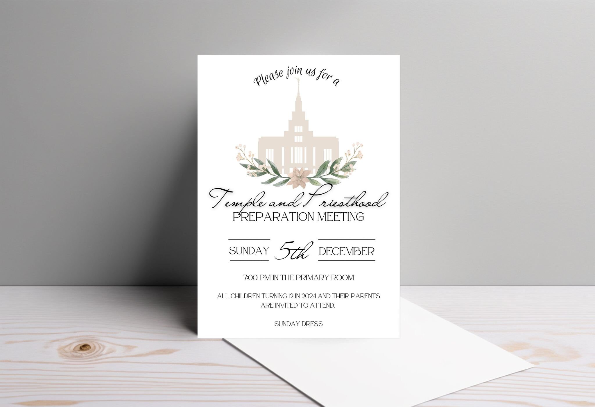 SARATOGA SPRINGS Temple and Priesthood Preparation Invitation | LDS ...